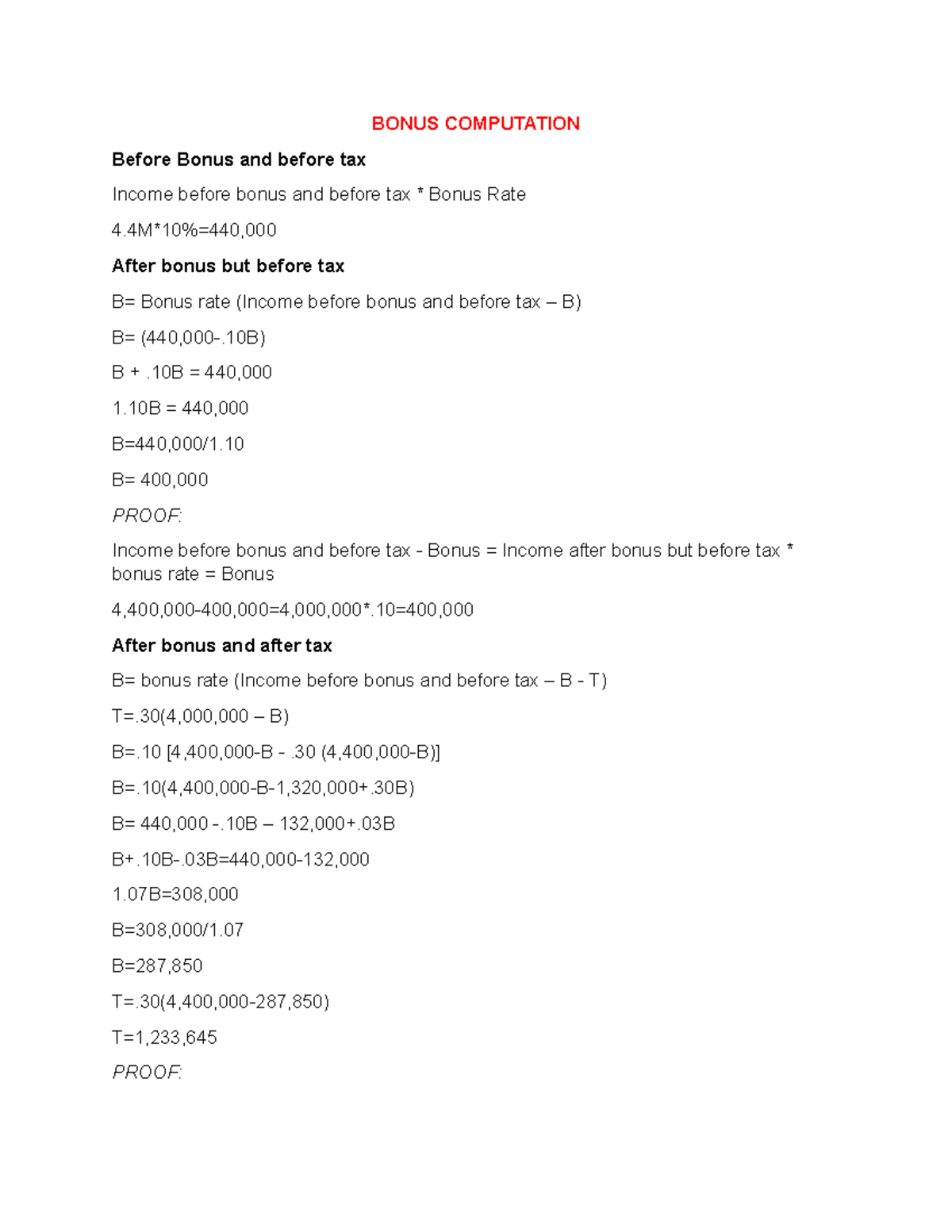 IAII Reviewer - BONUS COMPUTATION Before Bonus and before tax Income ...