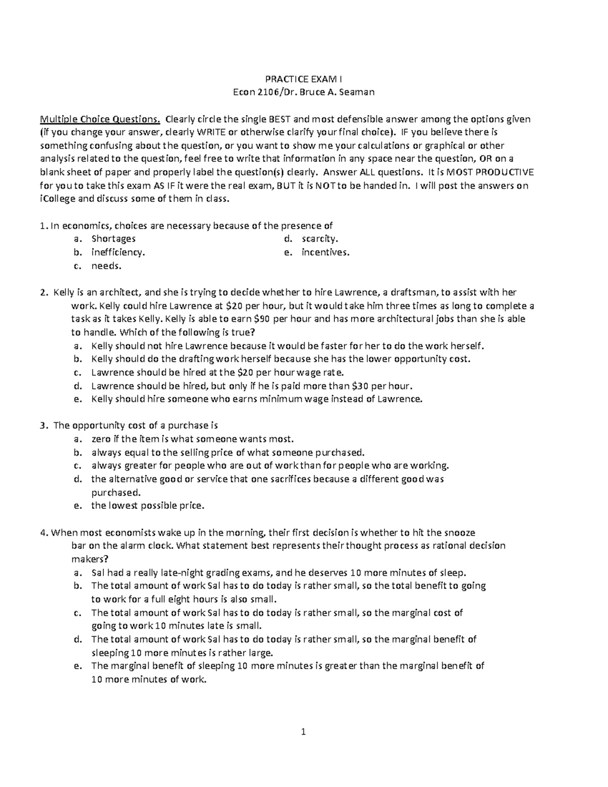 2106 Practice EXAM IFall 2019 - Warning: TT: undefined function: 32 Warning: TT: undefined ...