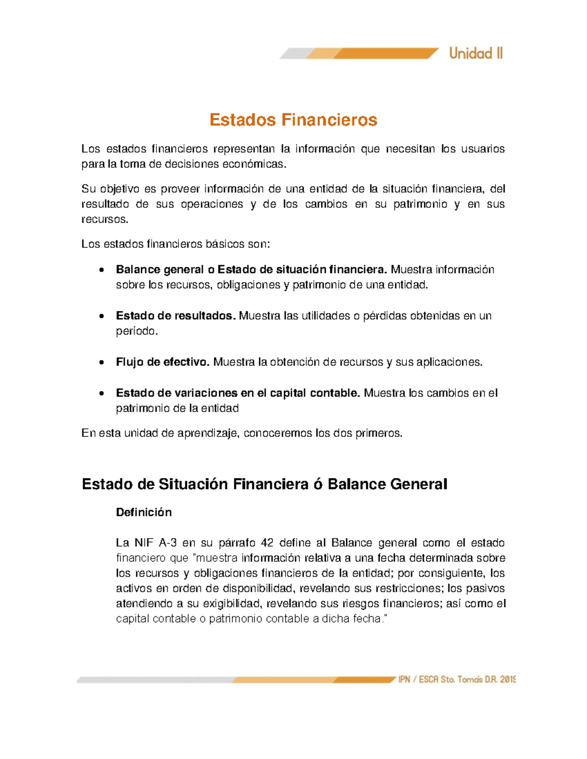 Recurso Estado de situacion financiera 2 - Estados Financieros Los ...