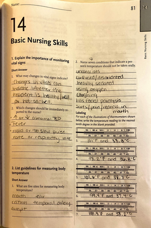 Chapter 1 - Understanding healthcare settings - Name: _____________ _ l ...
