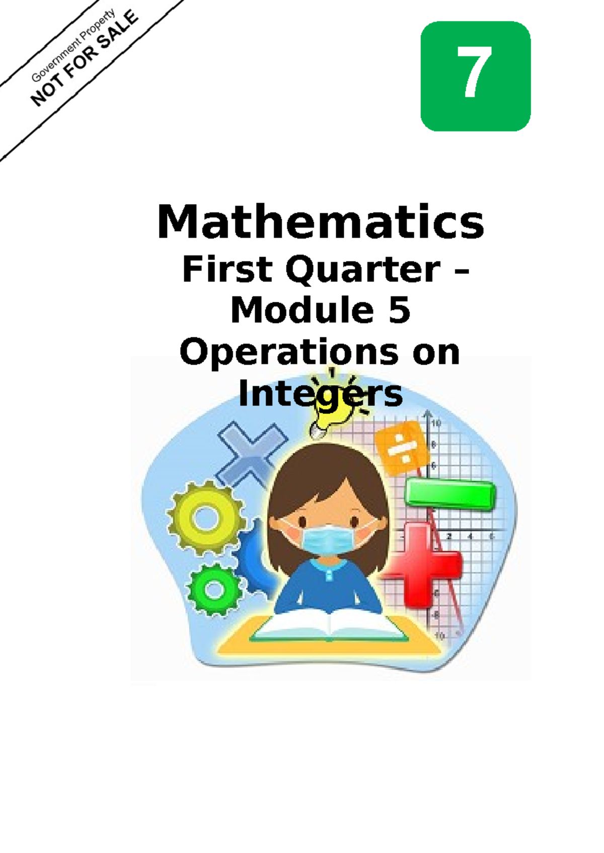 Integers and operation of integers - Mathematics First Quarter – Module ...