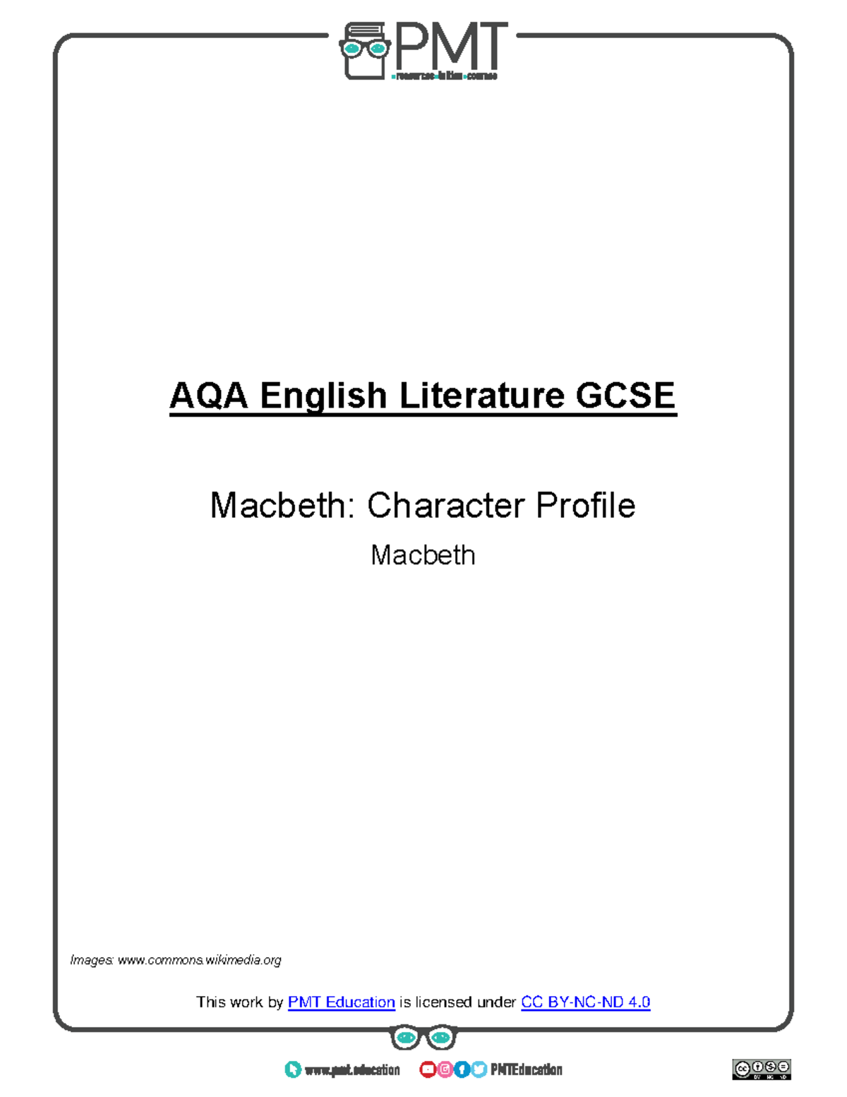 Macbeth (Brief) - Character Profile - Macbeth - AQA English Literature ...