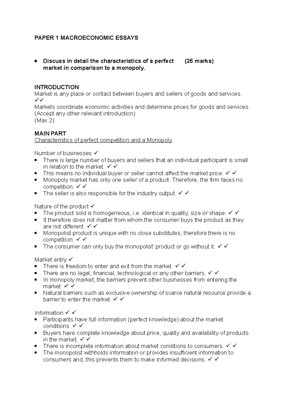 Grade 11 Worked Essays - PAPER 1 MACROECONOMIC ESSAYS Discuss in detail ...