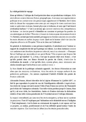 Qu'est-ce que le récit de voyage - 1 Qu’est-ce que le récit de voyage ...