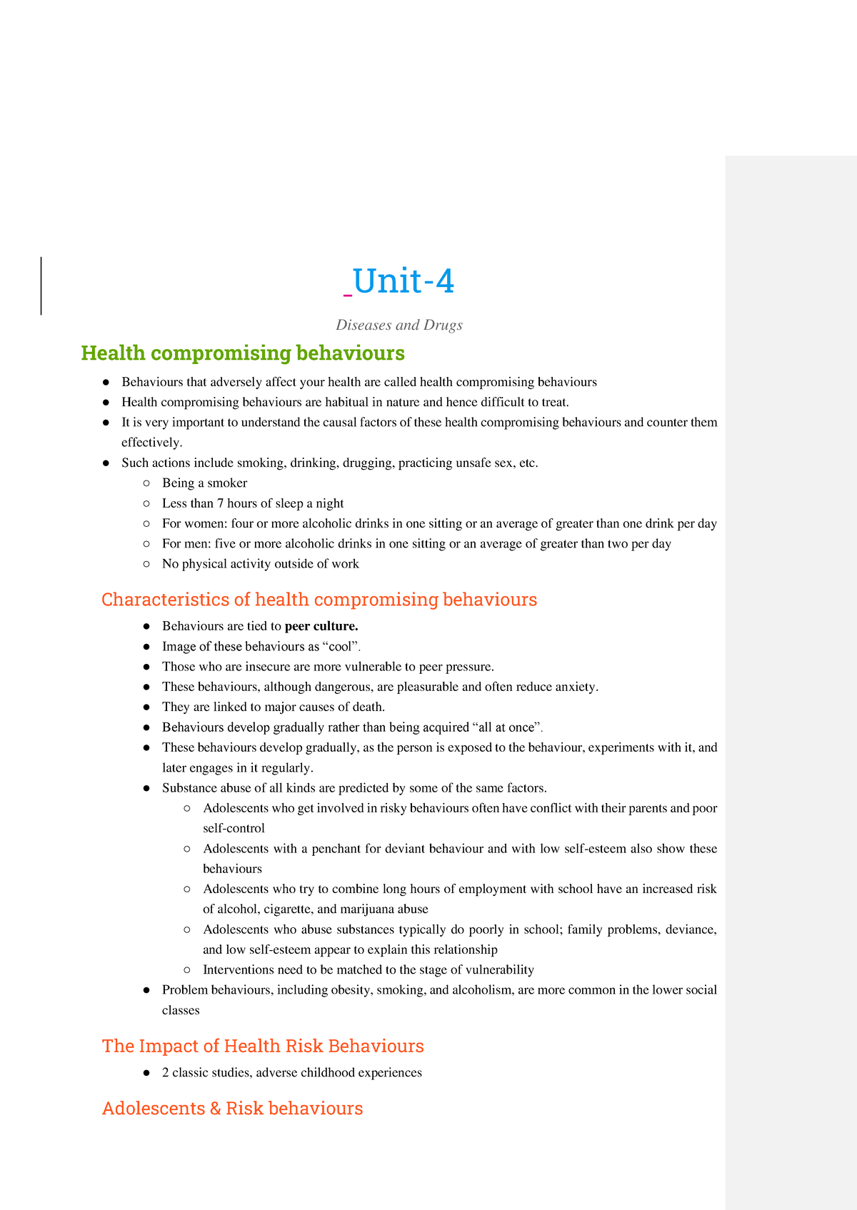 Health and Wellness Notes-78-119 - Health Psychology - Christ ...