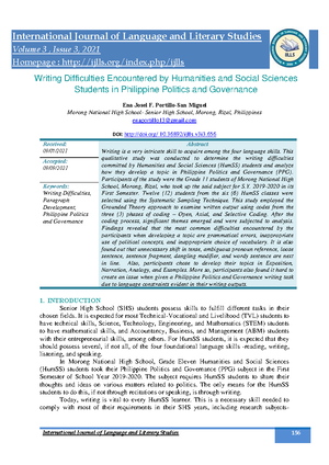 Writing Difficulties and Quality of Acad - Asia Pacific Journal of ...