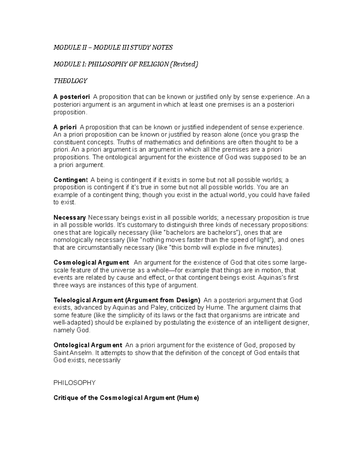 Module II GOD Sober Glossary Revised - MODULE II – MODULE III STUDY ...