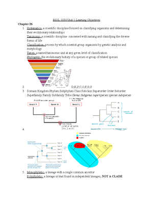 Obio lab midterm 1 2019 - BIOL 1030 – Organismal Biology – Spring 2020 ...