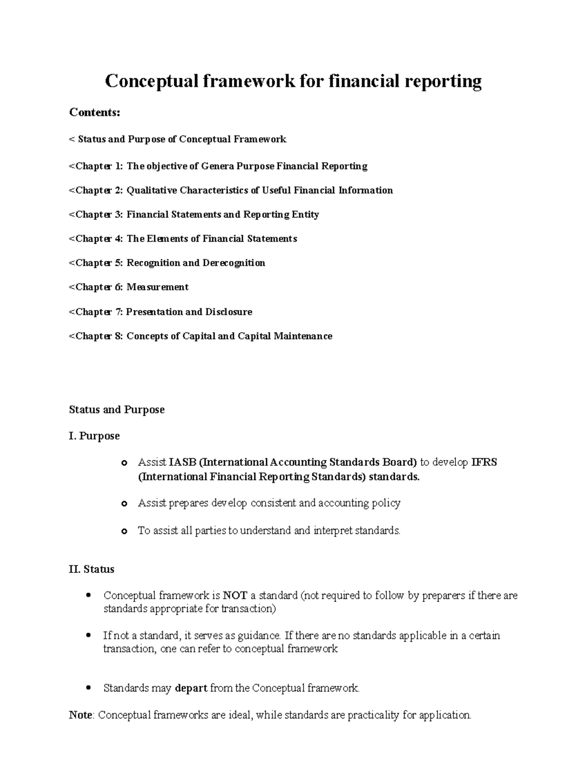2. Conceptual Framework - Conceptual framework for financial reporting ...