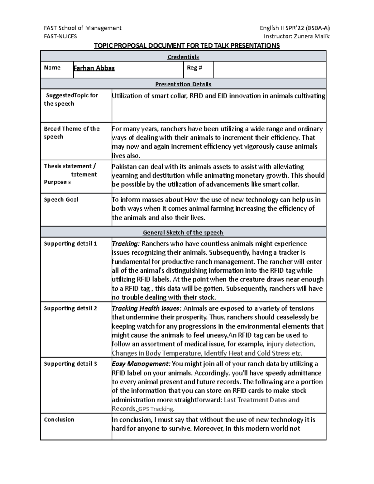 Project 1 - TOPIC PROPOSAL DOCUMENT FOR TED TALK PRESENTATIONS ...