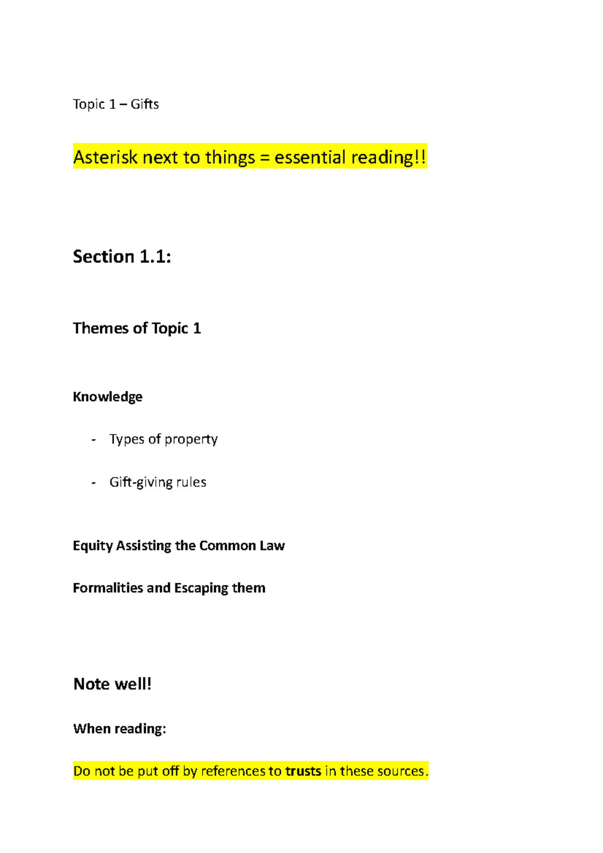 EQ L2 - gifts - N/A - Topic 1 – Gifts Asterisk next to things ...