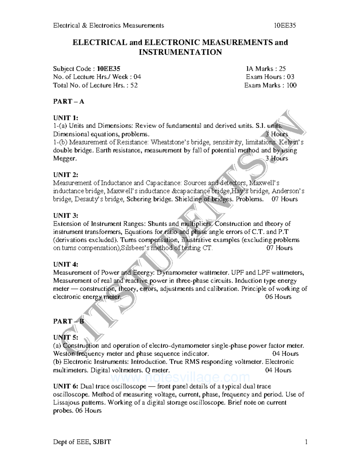 Electrical and electronic measurements and instrumentation - ELECTRICAL and ELECTRONIC ...