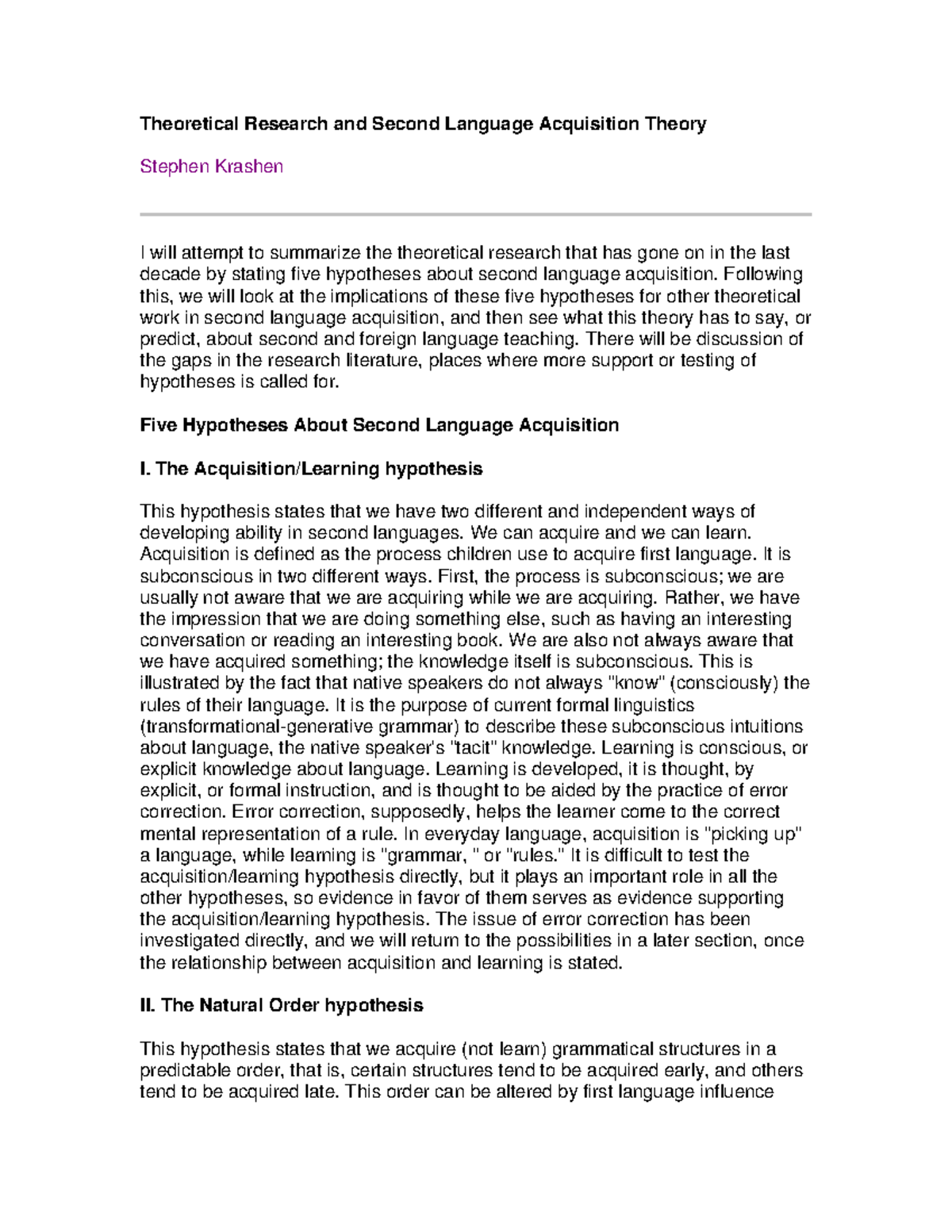 Krashen Theory Theoretical Research And Second Language Acquisition krashen-theory-theoretical-research-and-second-language-acquisition