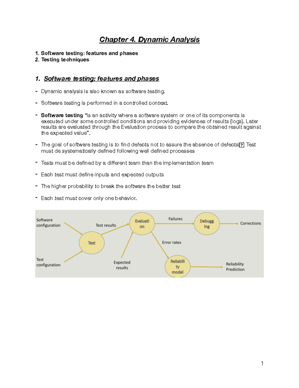Tema 4 VV - Apuntes 4 - Chapter 4. Dynamic Analysis Software testing ...