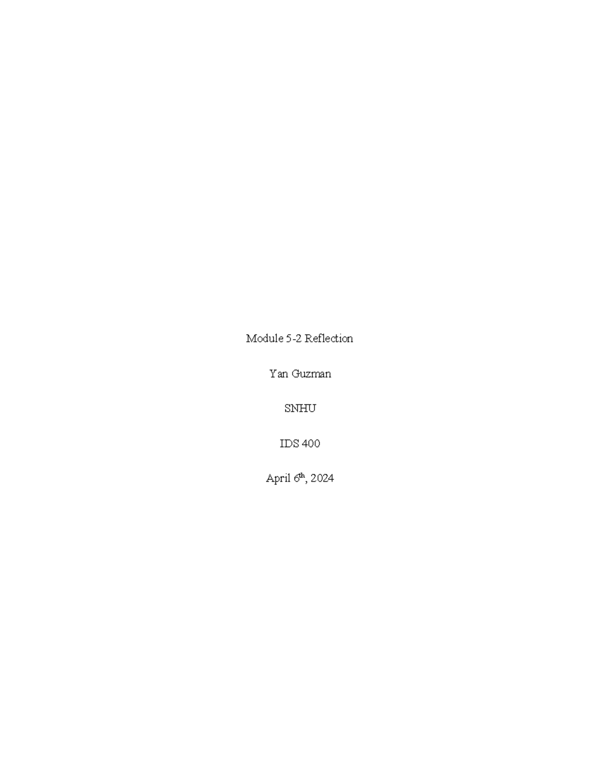 Module 5-2 Reflection - HIST 597 - Studocu