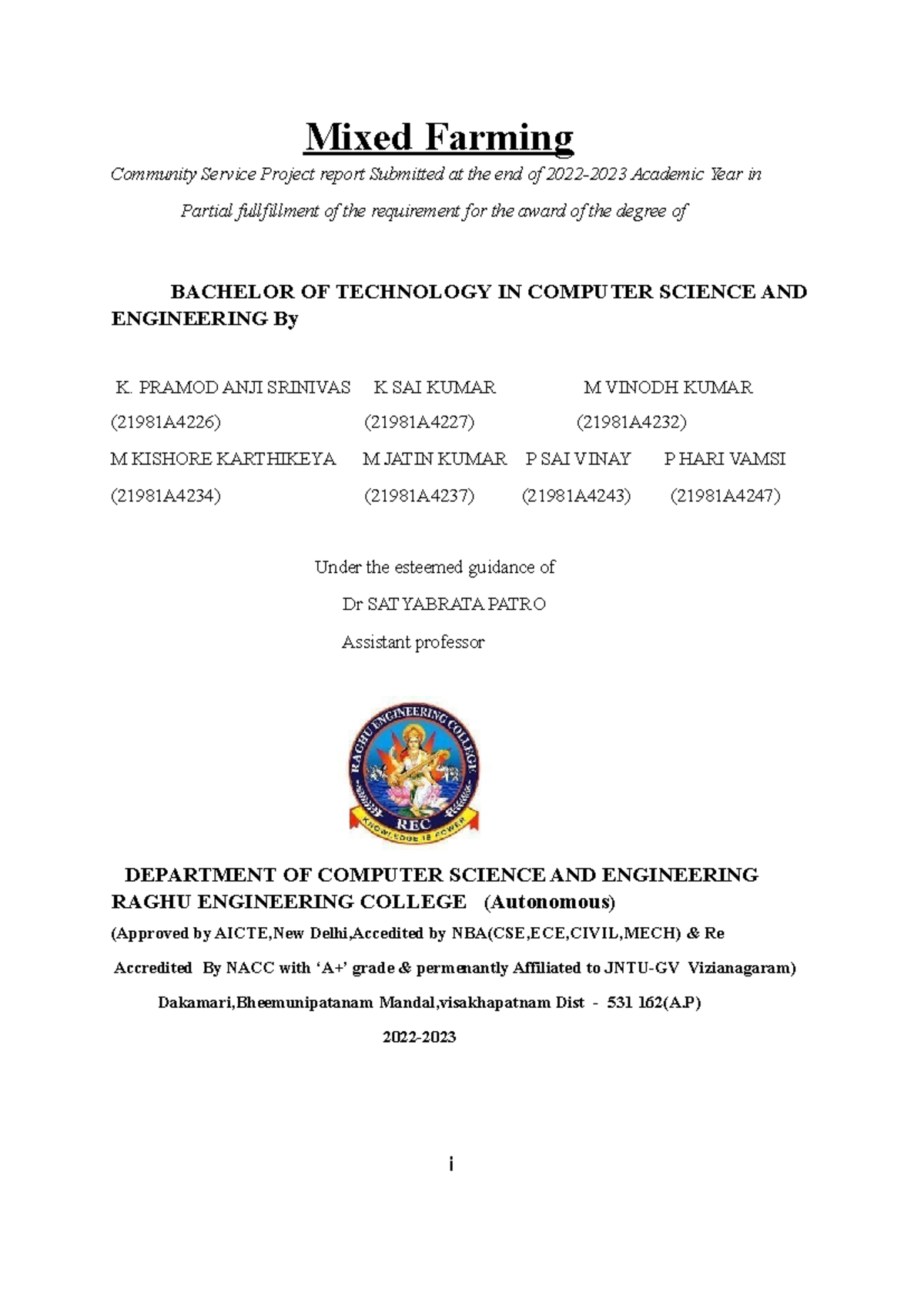 Mixed Farming CSP - csp project - Mixed Farming Community Service ...