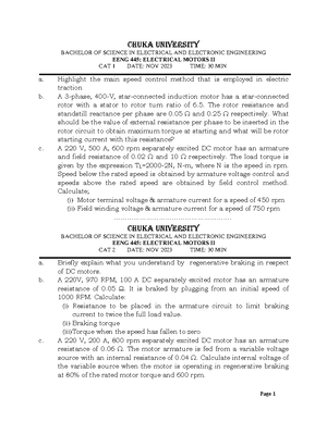 1A - past paper - 1 CHUKA UNIVERSITY FACULTY OF SCIENCE, ENGINEERING & TECHNOLOGY DEPARTMENT OF ...