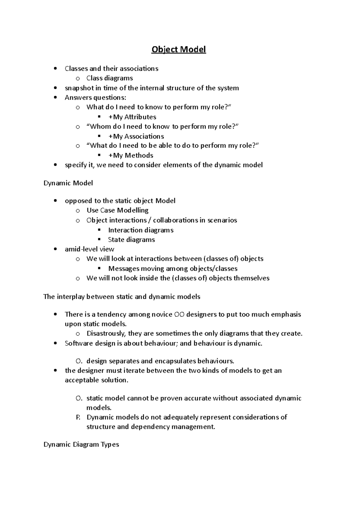 Object Model - COMP1714 - GRE - Studocu