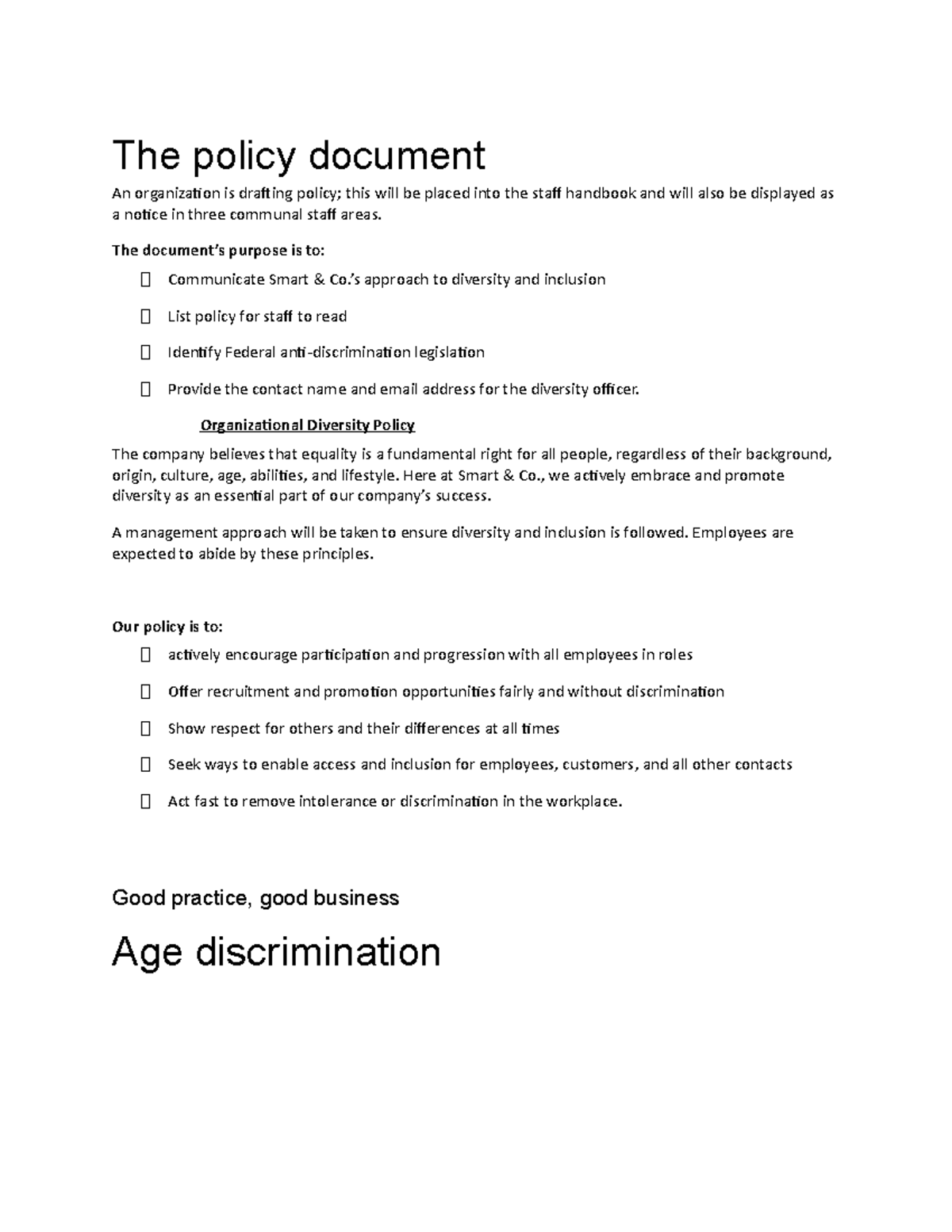 3C - for help - The policy document An organization is drafting policy ...