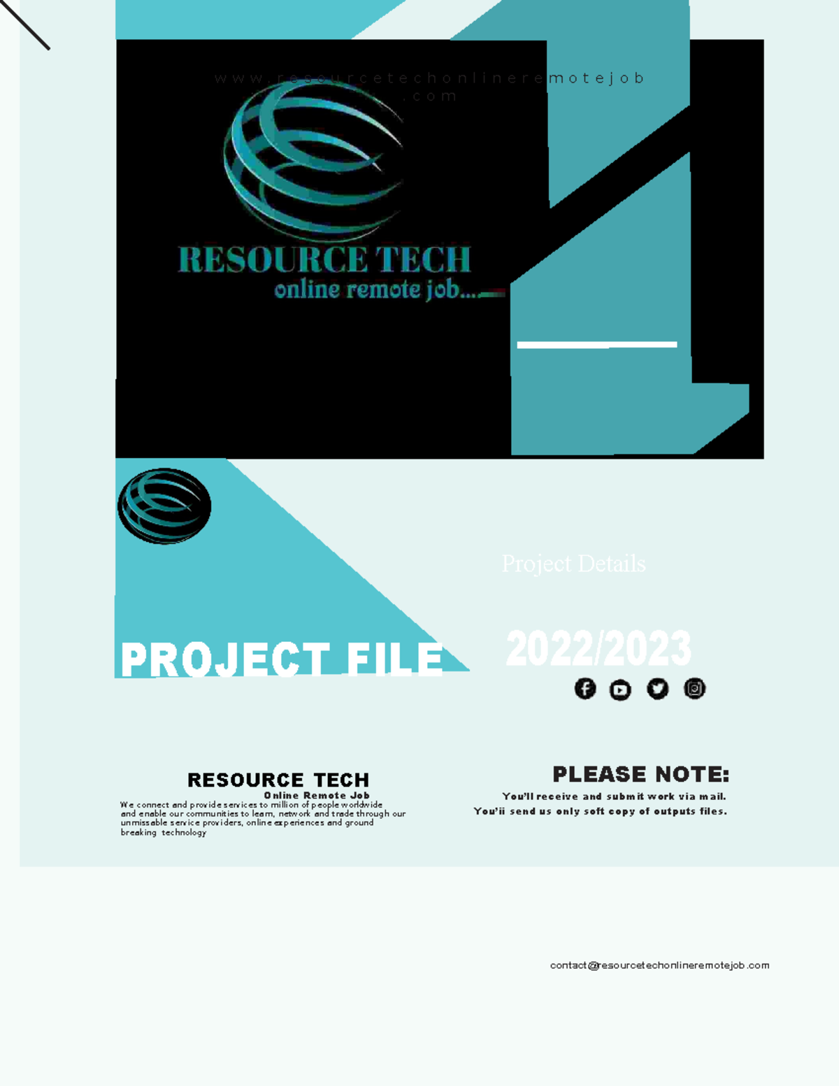 Project 1 (75 pages original ) - w w w. r e s o u r c e t e c h o n l i n e r e m o t e j o b ...