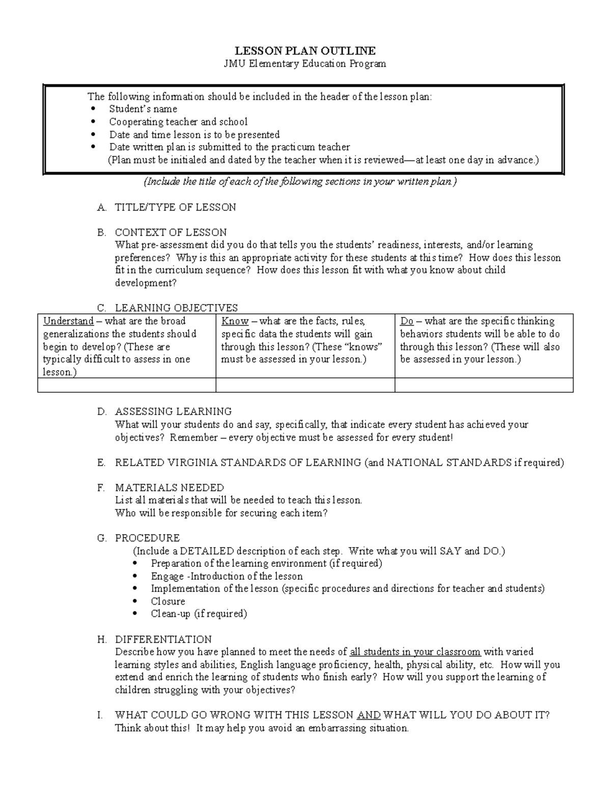 Common Lesson Plan - Summary medicinal chemistry - LESSON PLAN OUTLINE ...