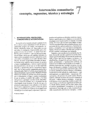 Capítulo 7 - RESUMEN CAPITULO 7 - Manual de psicología comunitaria ...