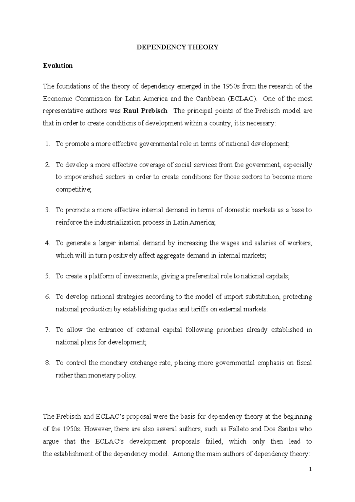 Dependency Theory - Evolution- origin - elements - Major hypothesis ...