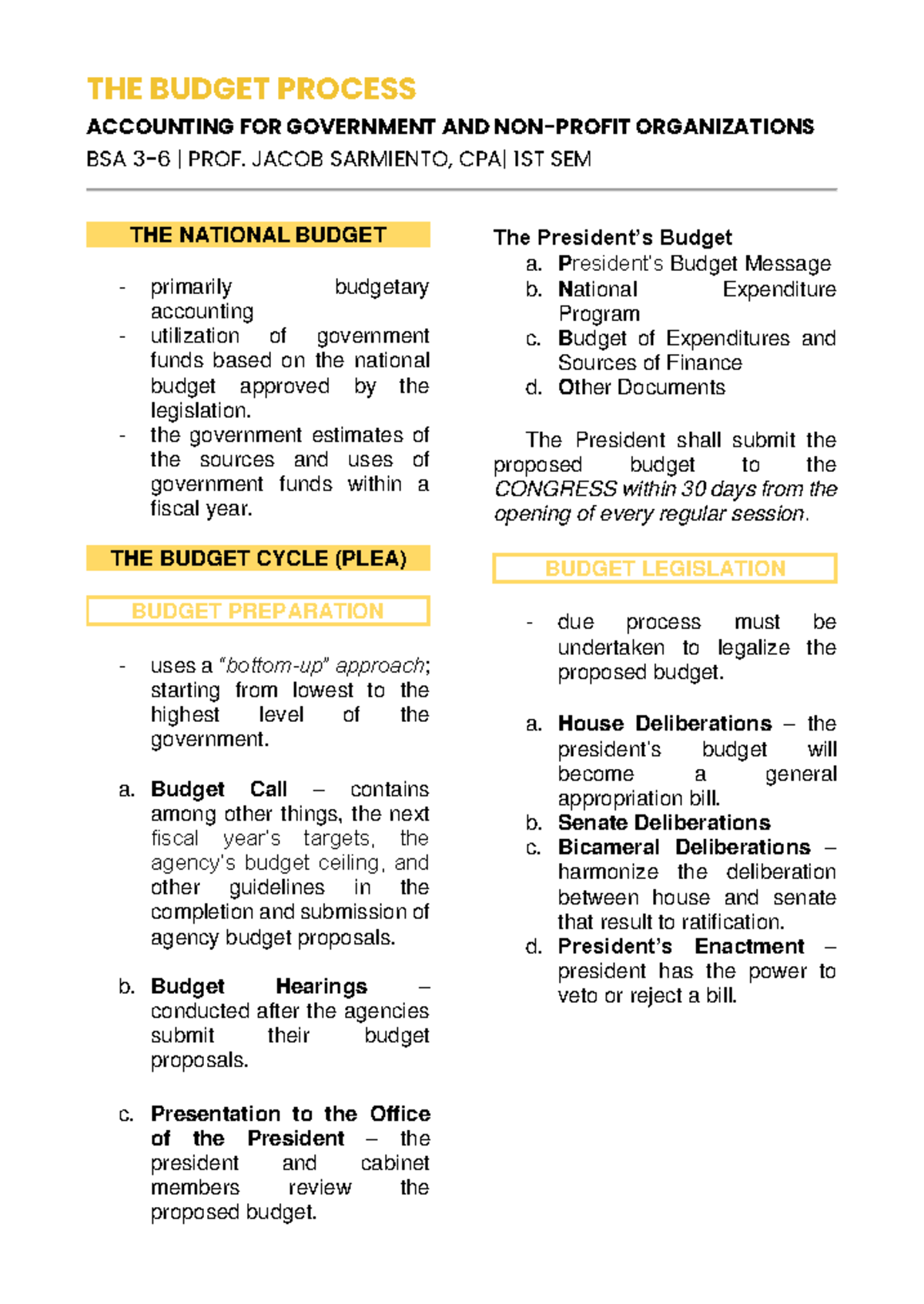 The-Budget-Process - The budgetary process is the process by which the ...