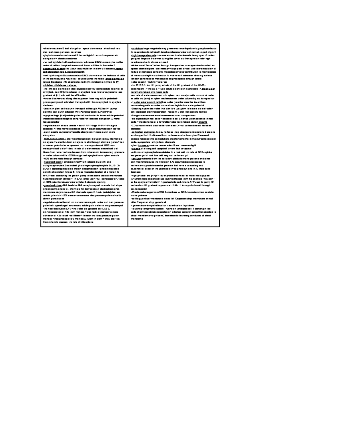Copy of Untitled document -shade- inc:stem & leaf elongation, apical dominance, shoot:root - Studocu