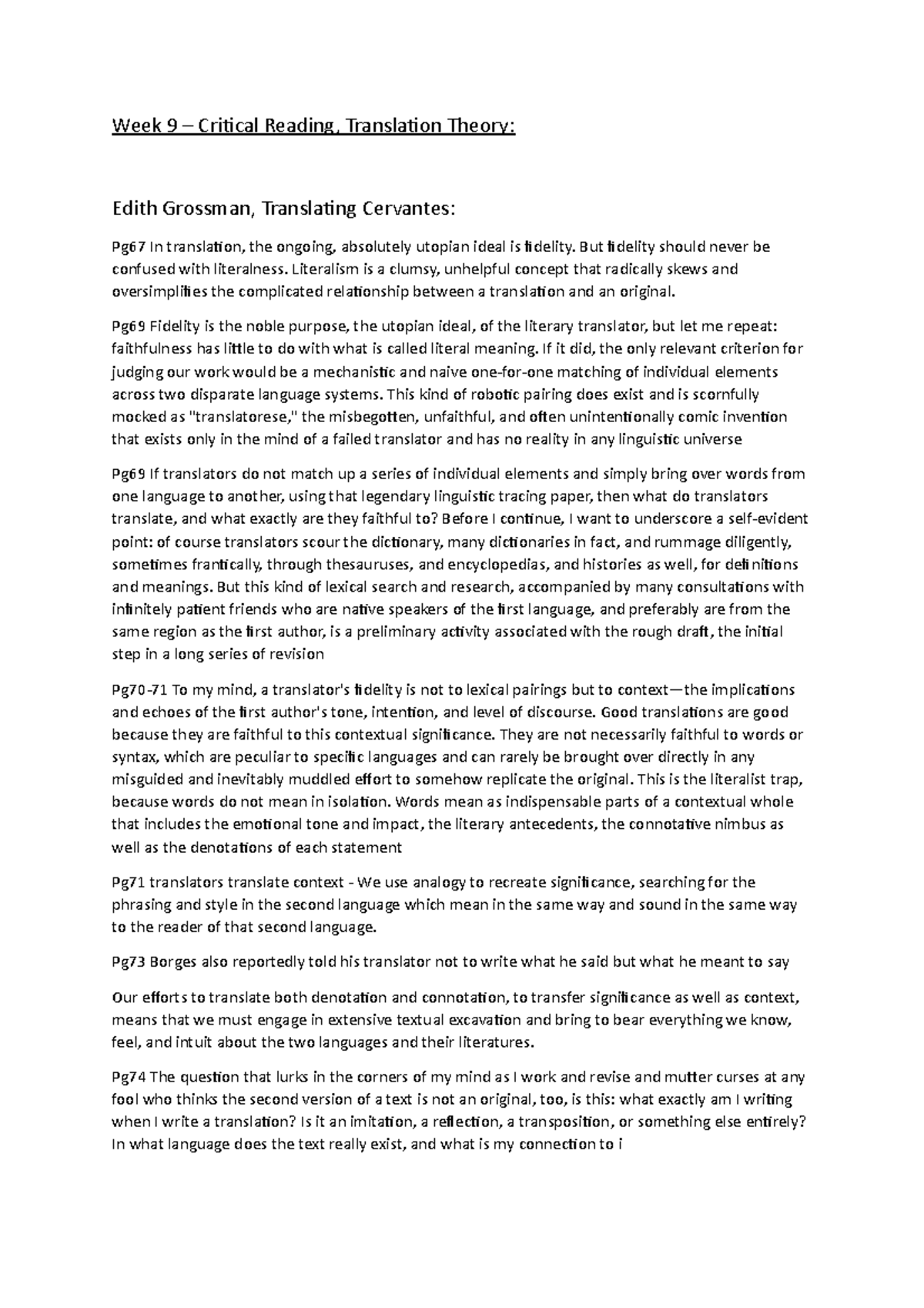 European Avant-garde Critical Reading Week 9 - Week 9 – Critical Reading, Translation Theory ...