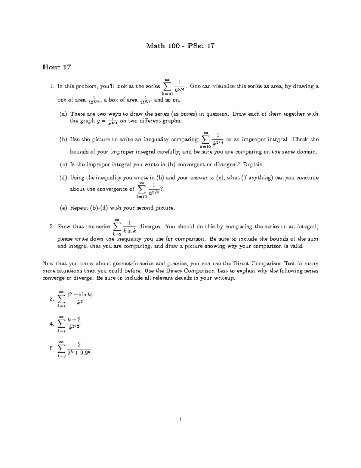 Math100-PS17 - PSET 17 - Math 100 - PSet 17 Hour 17 In this problem ...