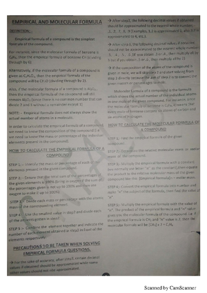 CHM 102 PAST TEST Questions - CHM 102 PAST TEST QUESTIONS Compiled by ...