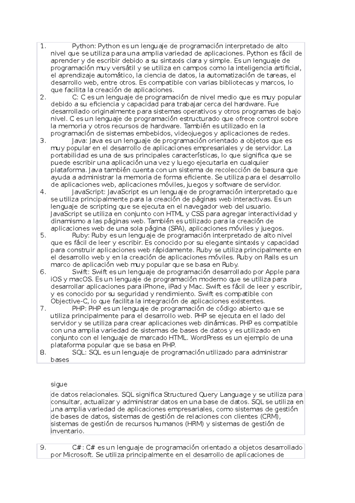 Lenguajes de programacion - Python: Python es un lenguaje de ...