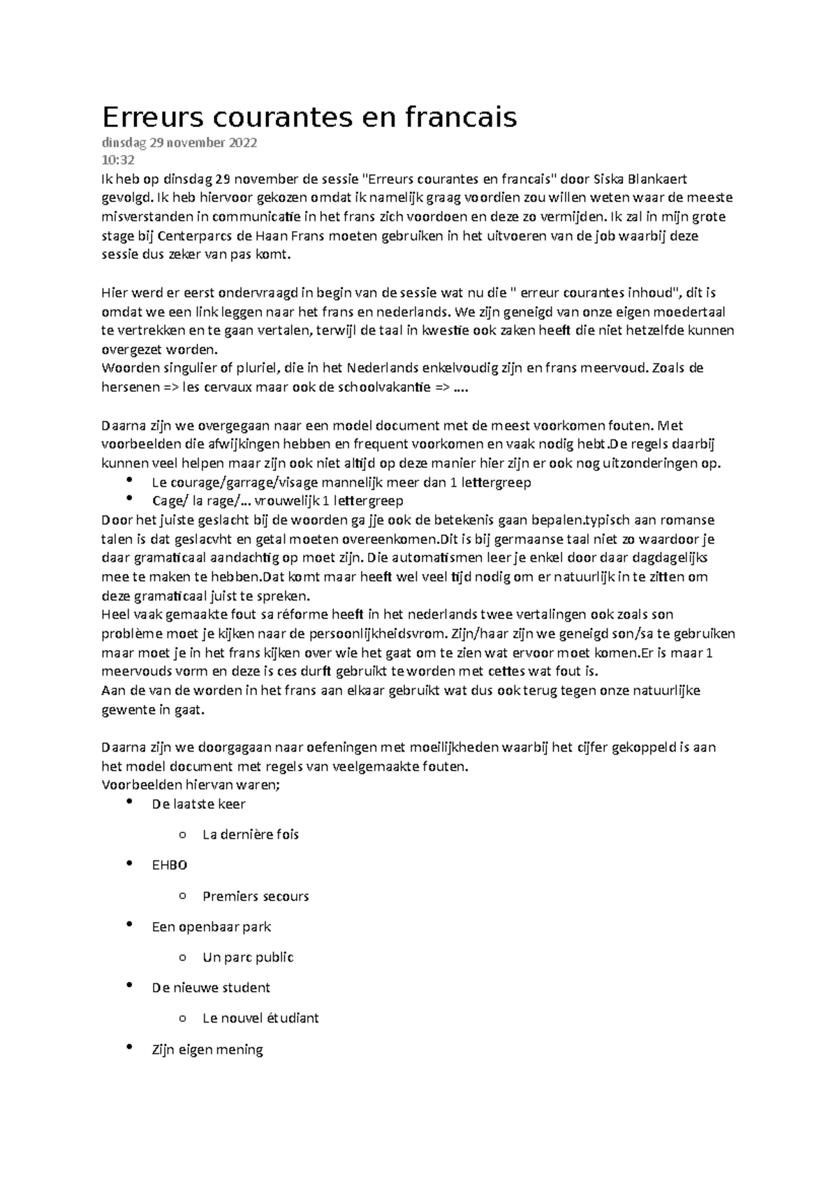 Erreurs courantes en francais - Erreurs courantes en francais dinsdag ...