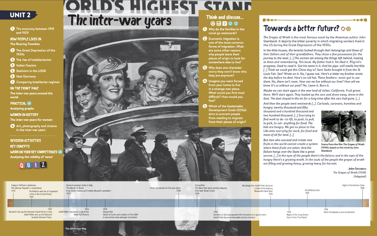 Interwar period Book - Libro - HIGHEST STAND UNIT 2 The years Think and ...