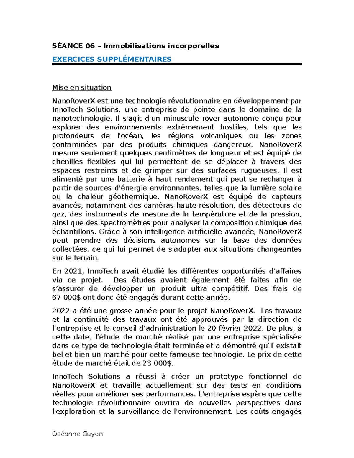 Exercices suppl%C3%A9mentaires S%C3%A9ance 06 - SÉANCE 06 ...