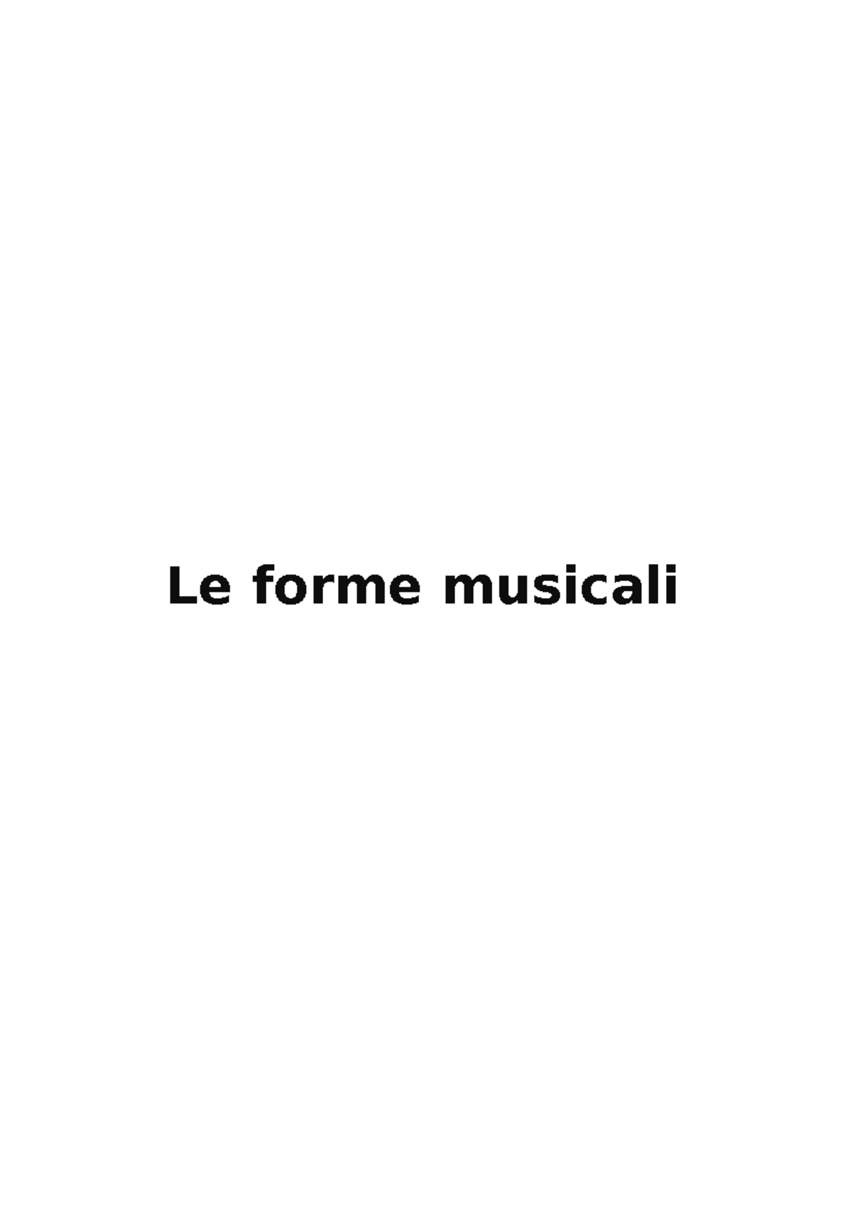 Appunti di storia delle forme compositive - Le forme musicali Panorama ...