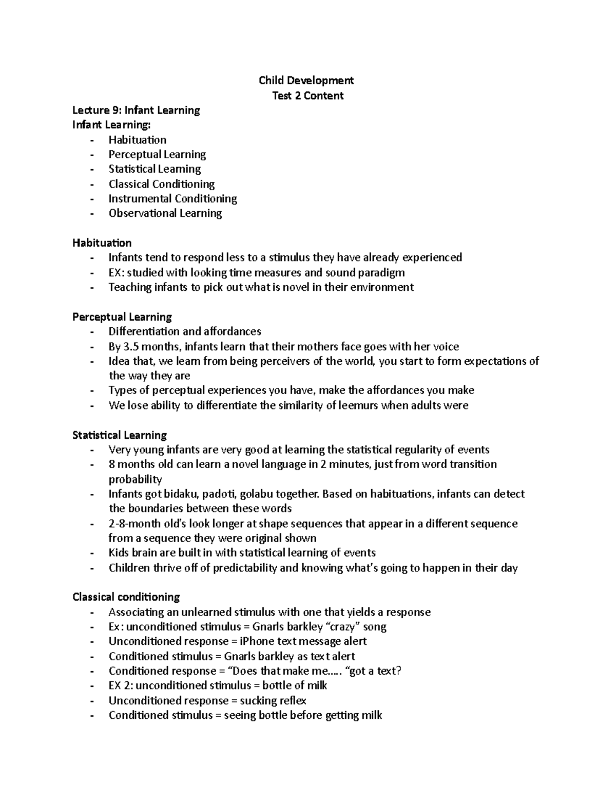 Child Development test 2 notes update - Child Development Test 2 ...