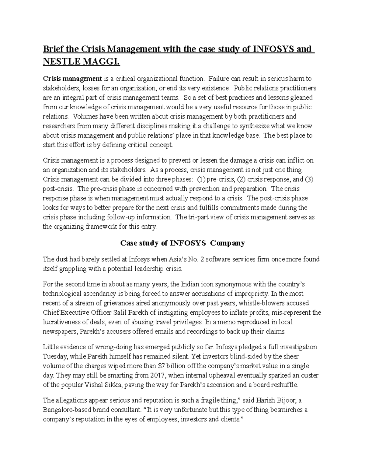 Crisis manageme-WPS Office - Brief the Crisis Management with the case ...