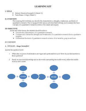 English 4 Modified 2ND - Notes - Page 1 ENGLISH 4 Quarter Module1: What ...