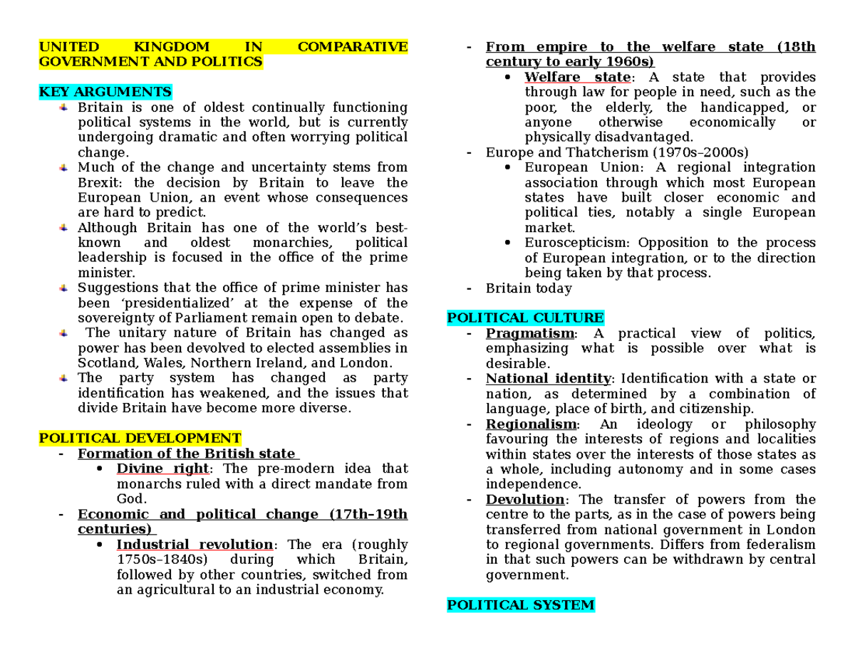 United Kingdom in Comparative Government and Politics - AB Foreign ...