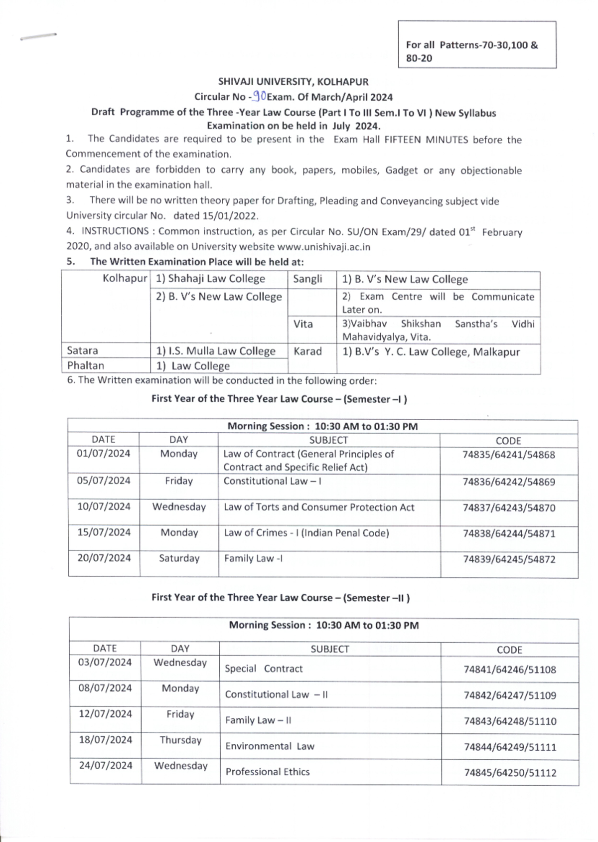 Three year 1 - Bjkj - For all SHIVAJI UNIVERSITY, KOLHAPUR Circular No ...