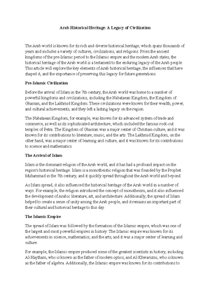 Religious Heritage of the Arab World - From the ancient polytheistic ...