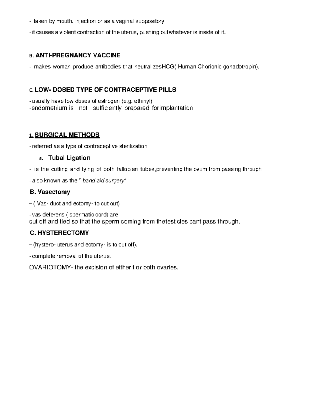 Nursing Notes 23 - taken by mouth, injection or as a vaginal ...