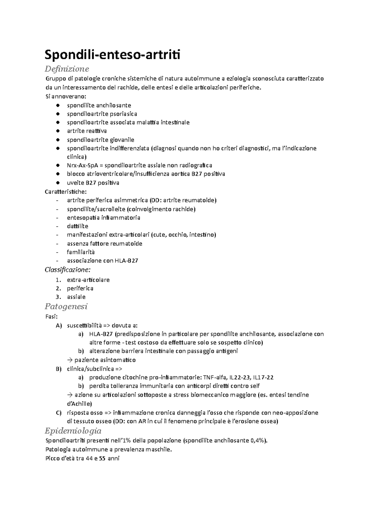 Spondilo-enteso-artriti - Spondili-enteso-artrit Definizione Gruppo di ...