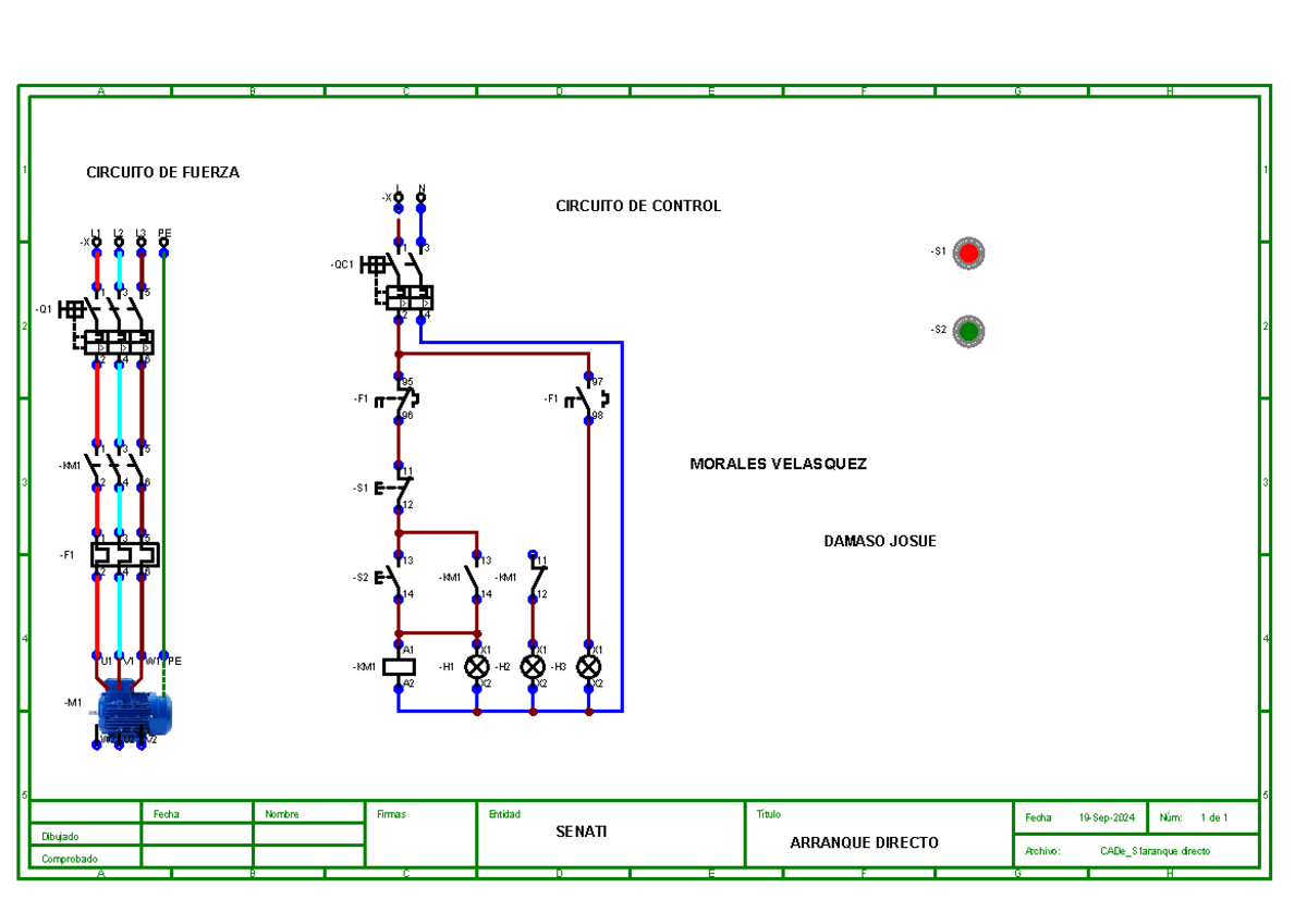 Arranque Directo - A A B B C C D D E E F F G G H H 1 1 2 2 3 3 4 4 5 5 ...
