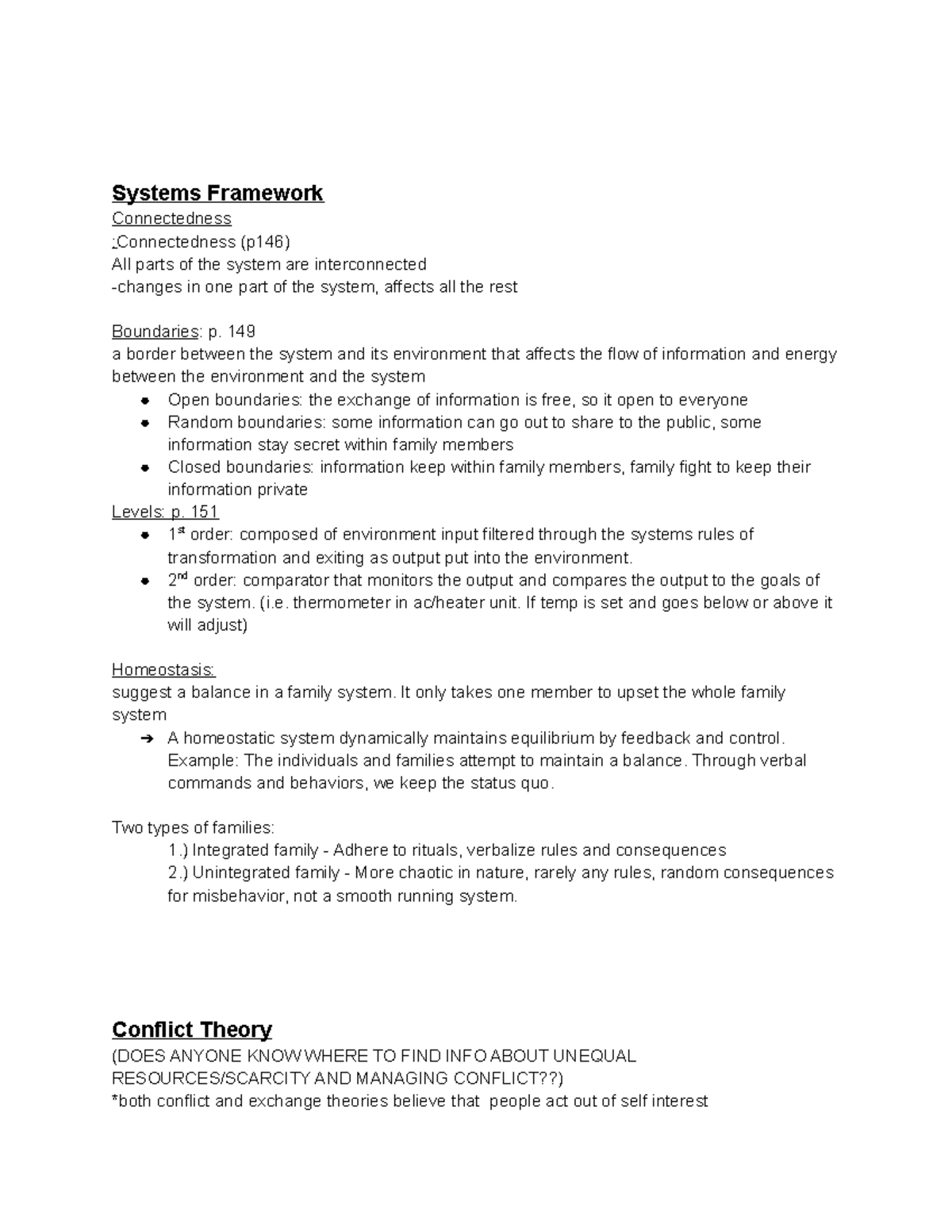 CFD 335 Exam 2 Study Guide - Systems Framework Connectedness ...
