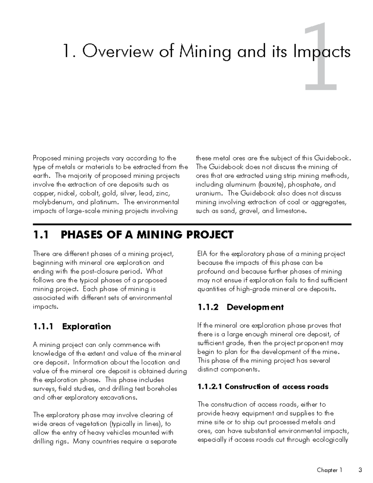 Chapter 1 - Notes - Chapter 1 3 1 PHASES OF A MINING PROJECT There are ...