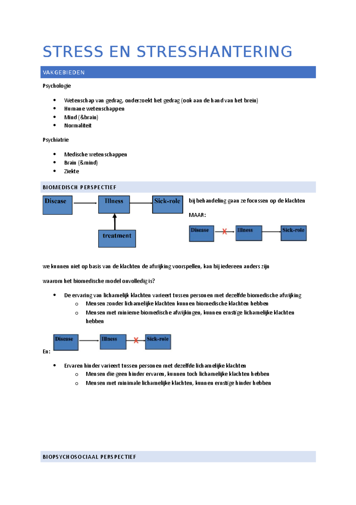 Stress en stresshantering - STRESS EN STRESSHANTERING VAKGEBIEDEN ...