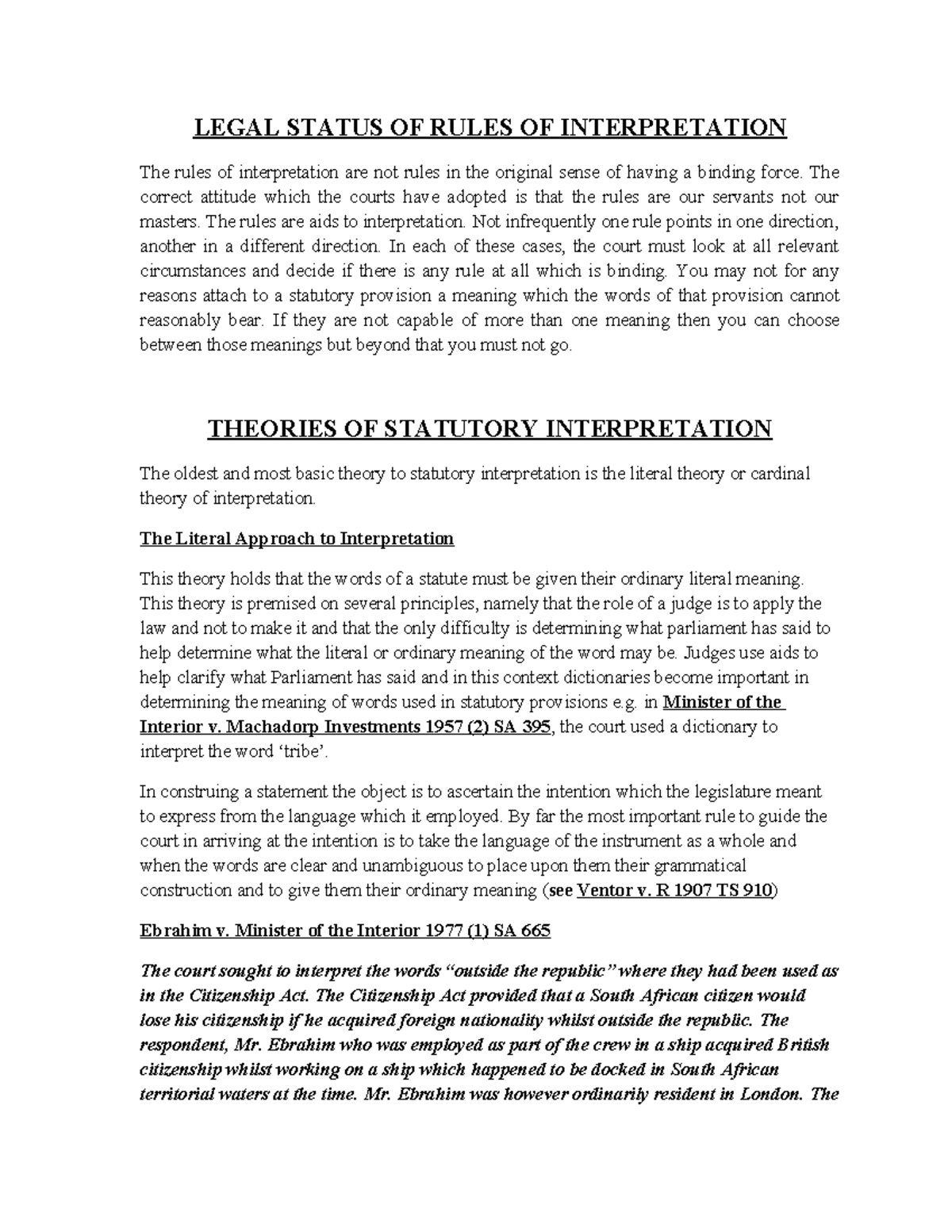 2. THE General Rules OF Interpretation - LEGAL STATUS OF RULES OF ...